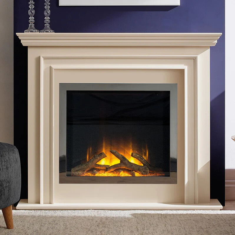 Realistic LED Electric Fireplace, Adjustable Heater Flame CHARLTON AND ...
