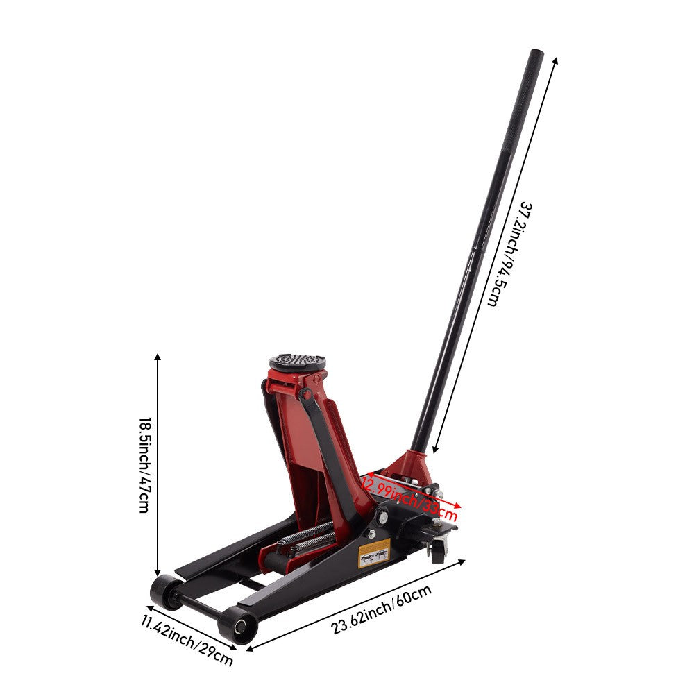 140mm-460mm Steel Trolley Jack 3 Ton Hydraulic for Van Car Caravan Flo ...