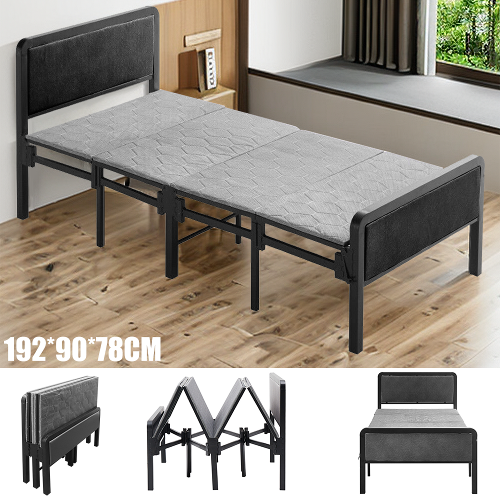 Folding Guest Student Single Bed Nap Daybed Office Rollaway Steel Bed ...
