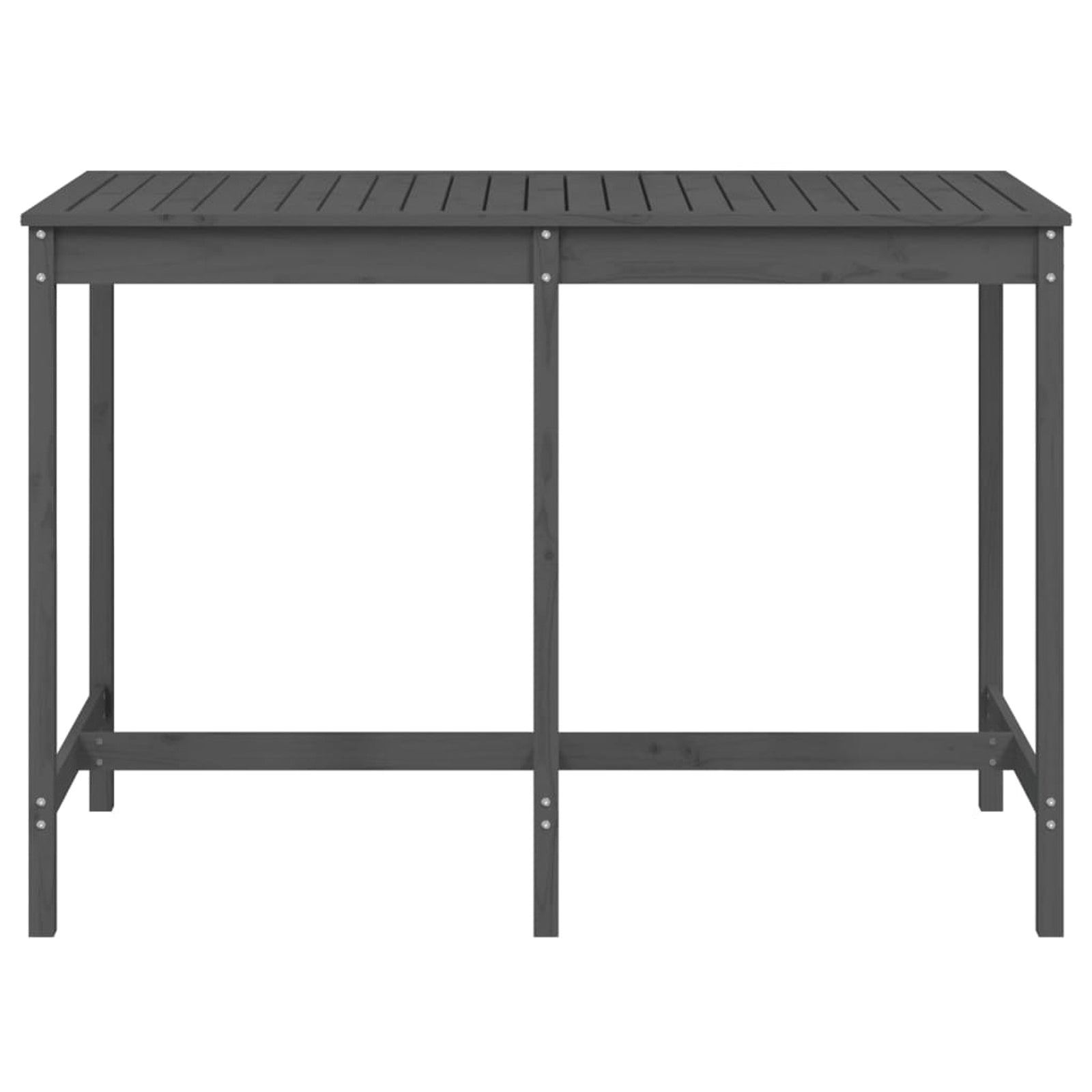 Gecheer Garden Table Grey 159.5x82.5x110 Solid Wood L4J6 – Quildinc
