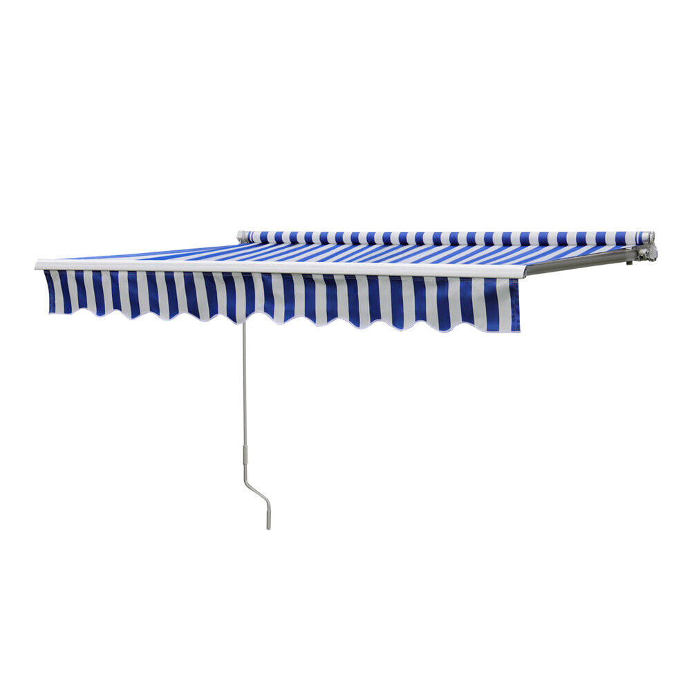 Stripe Retractable Door Canopy Window Front Porch Overhead Roof Cover ...