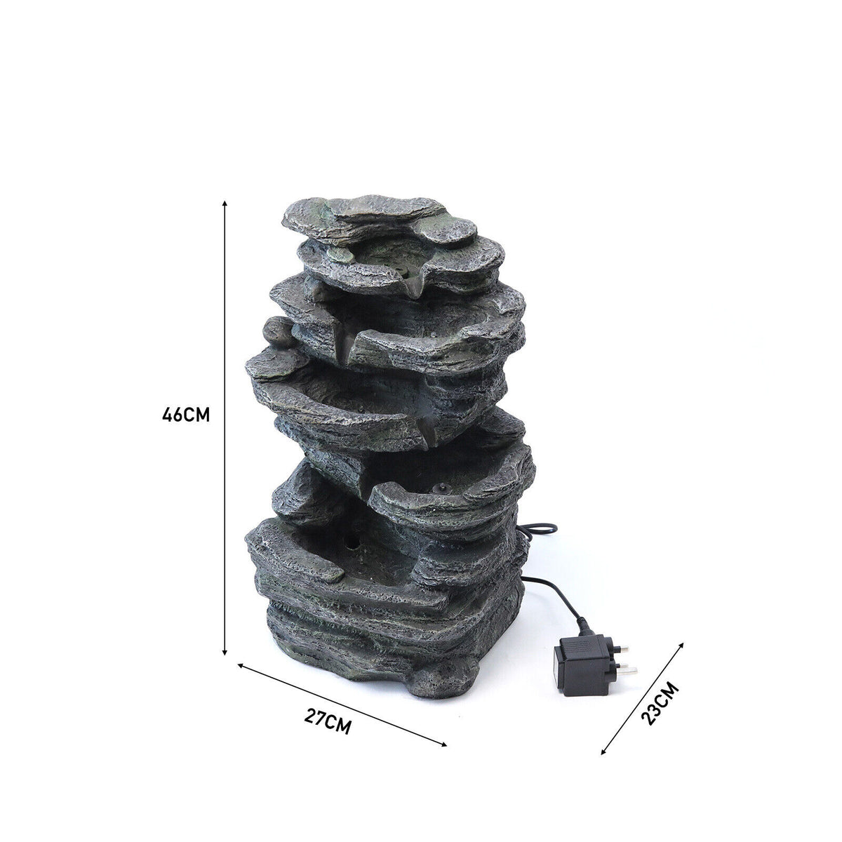 Garden Water Feature Outdoor LED Fountain Waterfall Electric Fountain ...