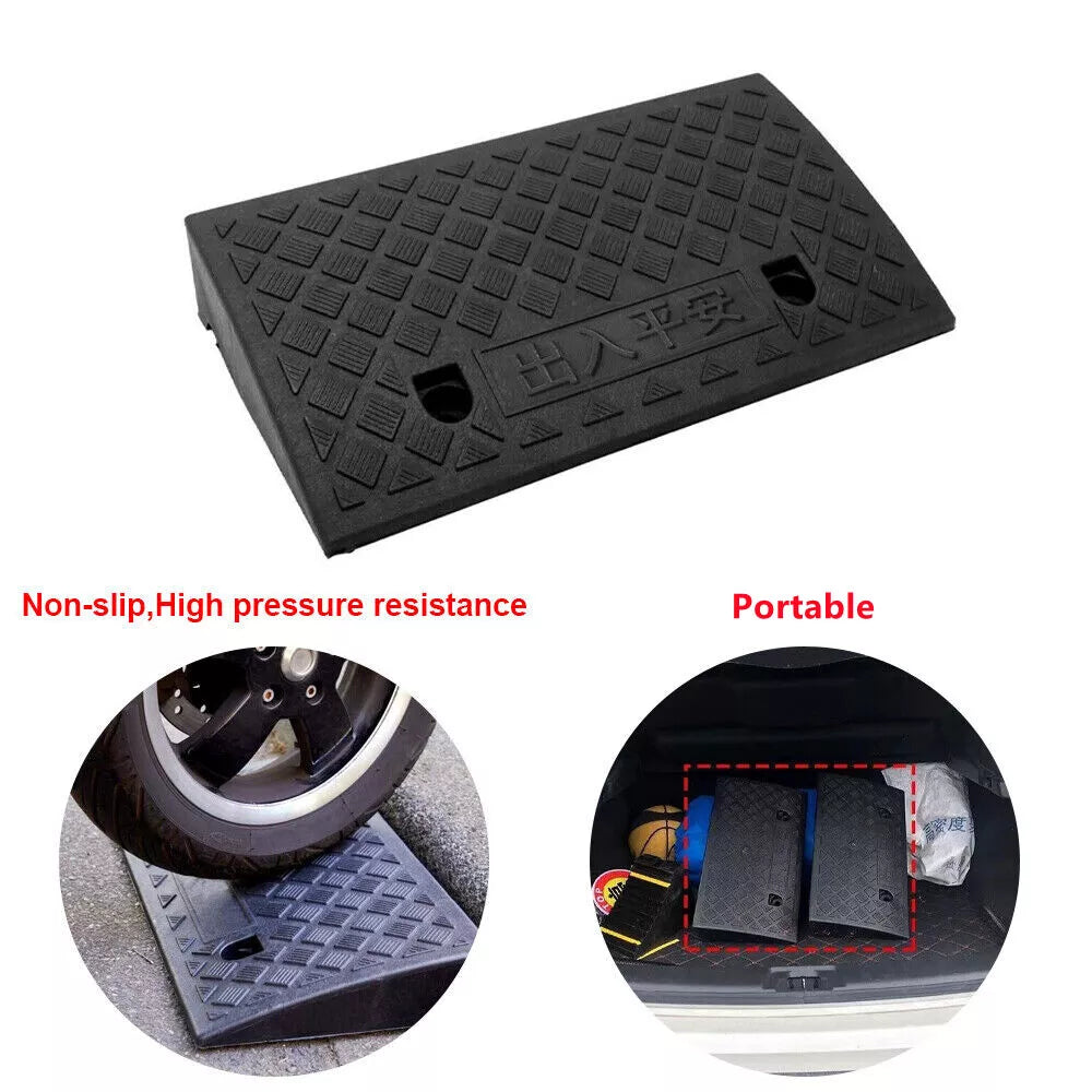 2Pc Portable Kerb Access Ramps Threshold Ramp Cars Caravans Wheelchair ...