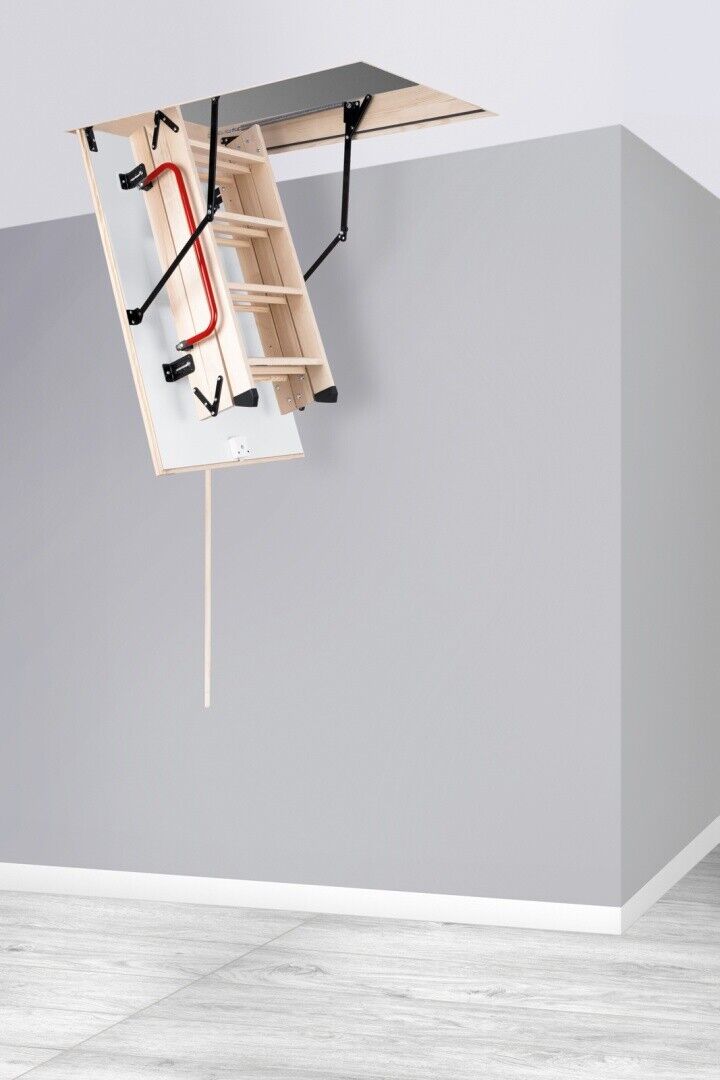 Wood Timber Folding Loft Ladder Hatch 55cm x 110cm (H 280cm) Termo Att ...