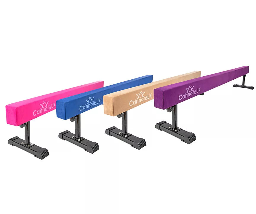 UK 8ft Solid Gymnastics Balance Gym Beam 'WITH ADJUSTABLE HEIGHT LEGS ...