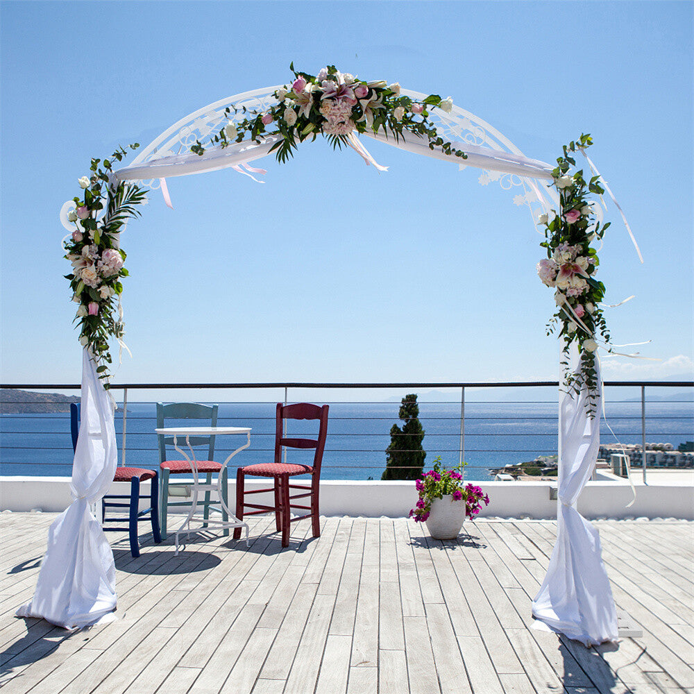Extra Large Arch Wedding Backdrop Stand Metal Garden Arbor Shelf w/ St ...
