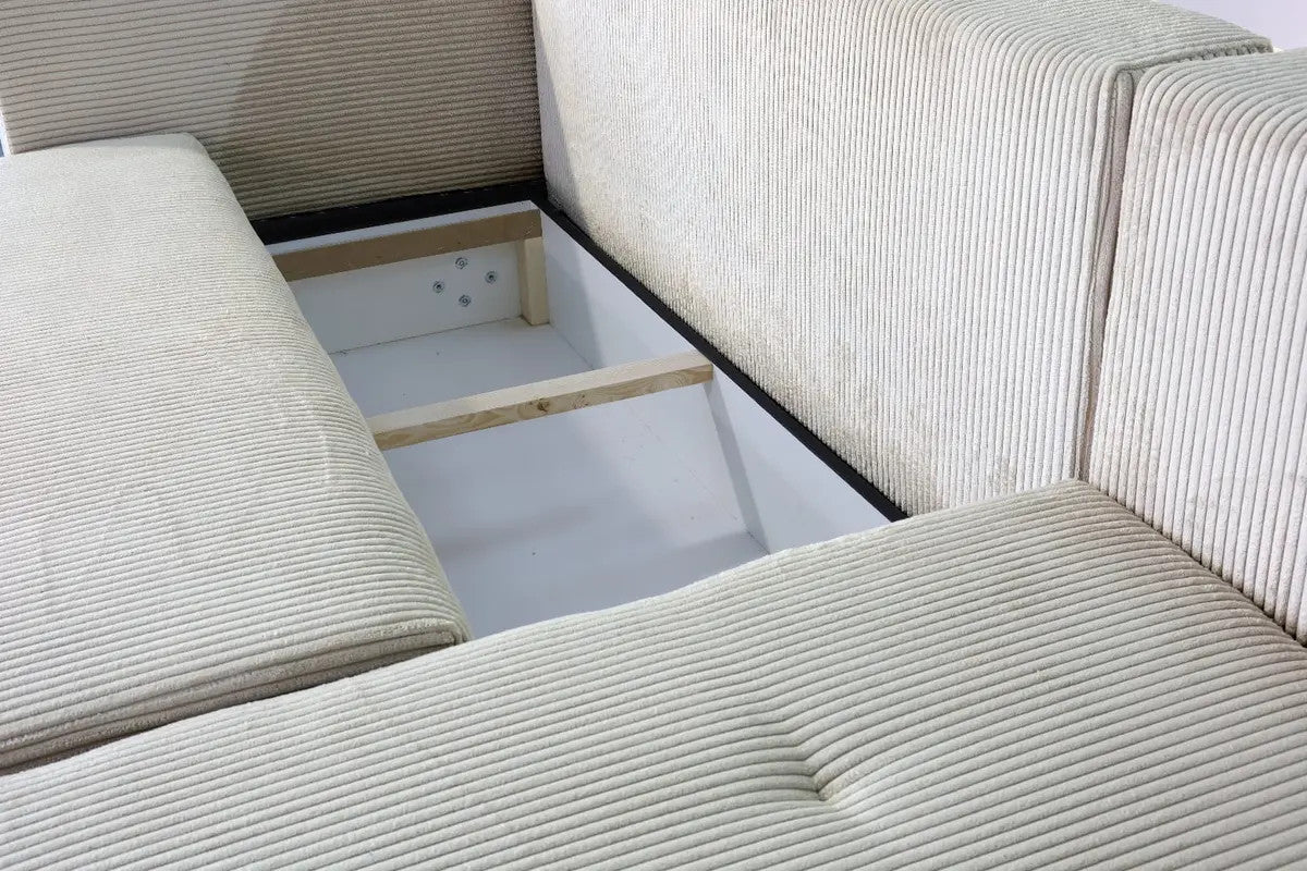 Corner Sofa Bed Storage Corduroy Universal Side (Left/Right) ODIN FAST ...