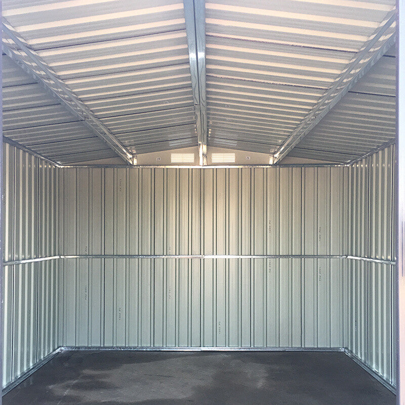 LIFELOOK Garden Shed With Air Vent Doors Outdoor Steel Apex Roof Tool ...