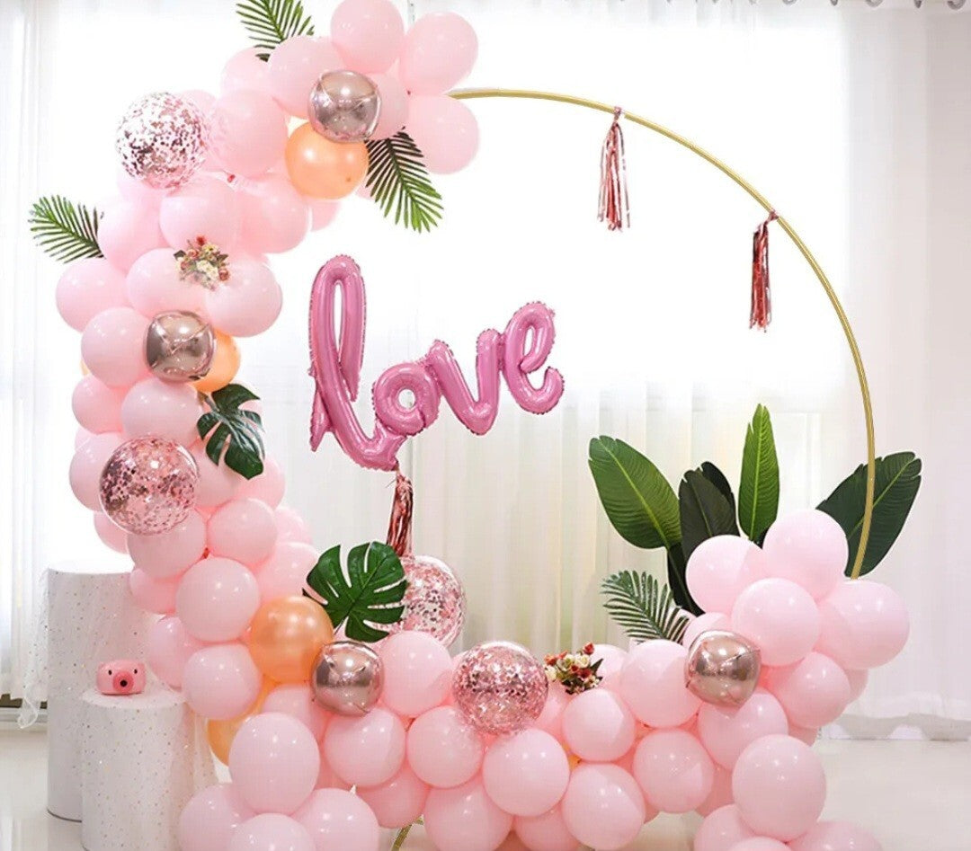 💖 LARGE 6ft ROUND MOONGATE BACKDROP HOOP GOLD RING WEDDING BALLOON EVE ...