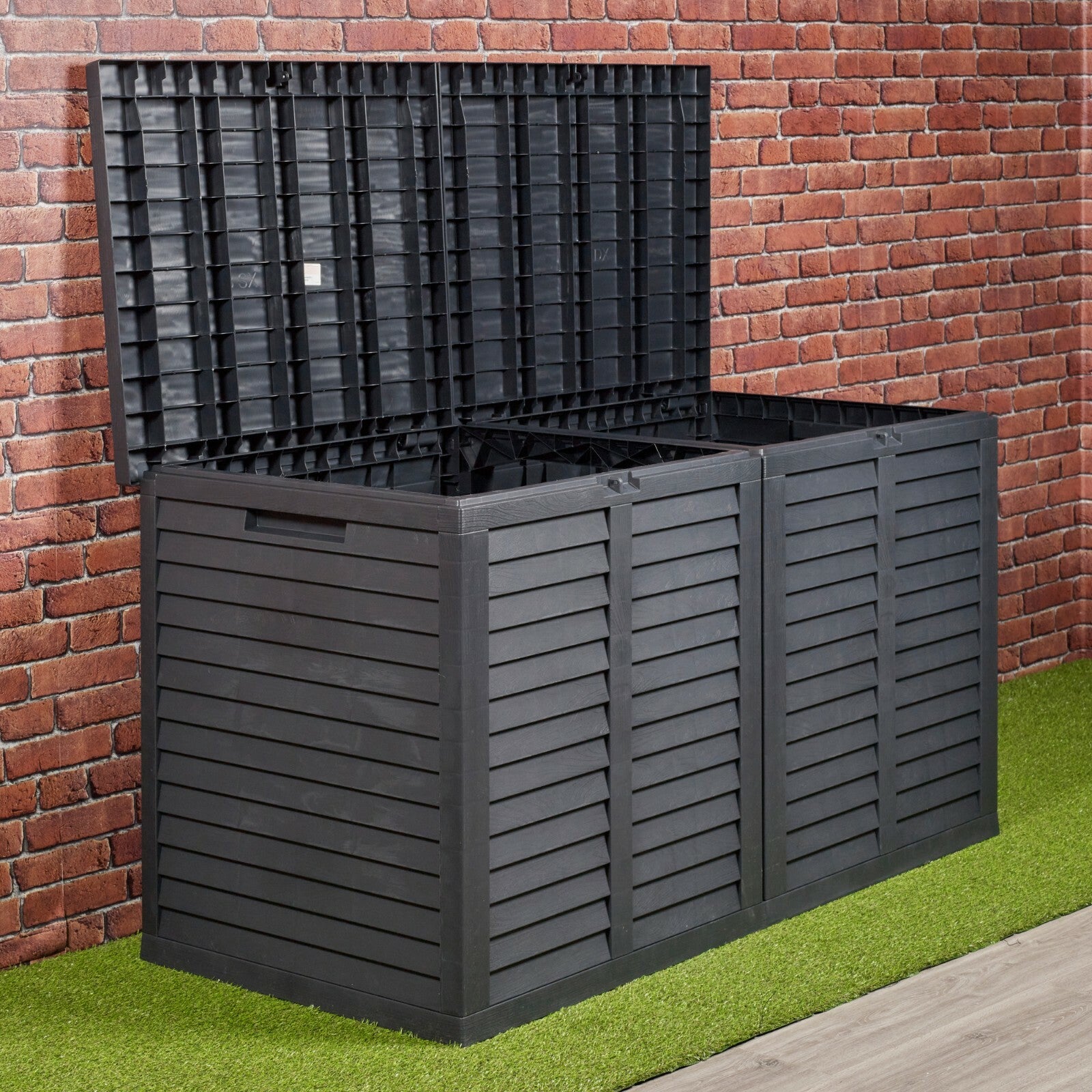 Large 750L Garden Storage Outdoor Box Plastic Utility Chest Unit Box W ...