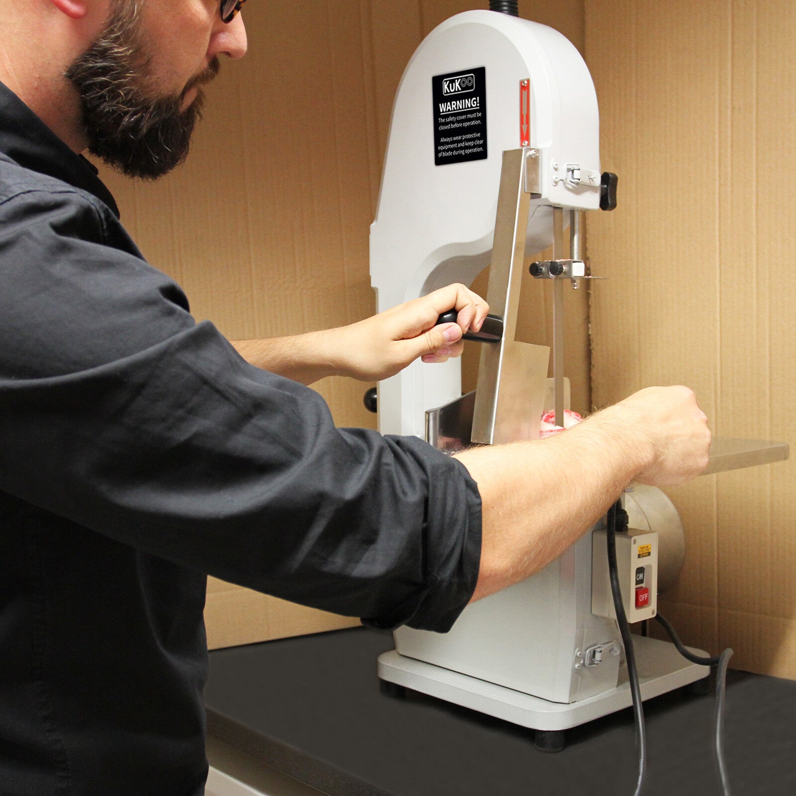 Commercial Bone Saw Bandsaw Butchers Meat Cutting Slicer Frozen Fish C ...