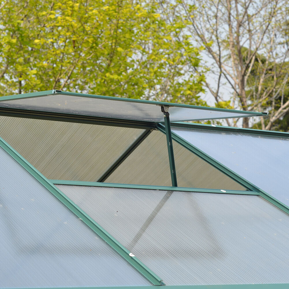 Glazing 6x4' 6x8 Garden Shade' Aluminium Greenhouse Polycarbonate Slid ...