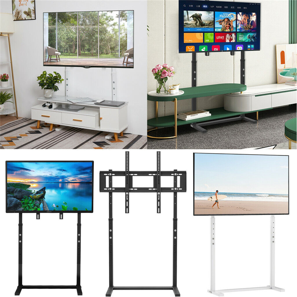 Extra Large Floor TV Stand Mount Bracket Entertainment Stand Adjustabl ...