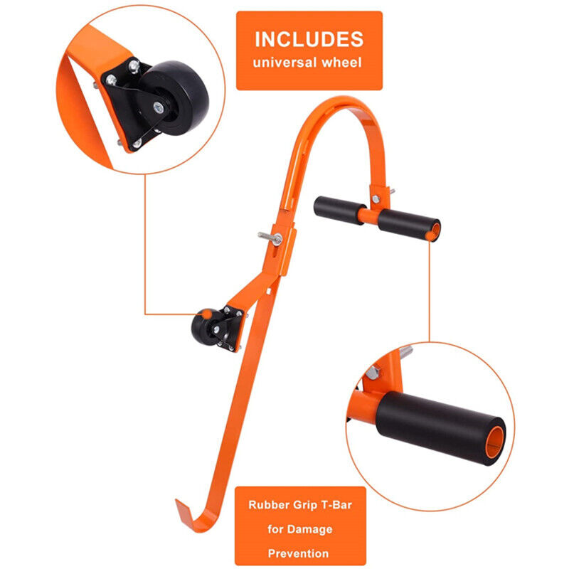 Pair Extension Ladder Roof Hook w/ WHEEL Ladders Adapter Ladder Stabil ...