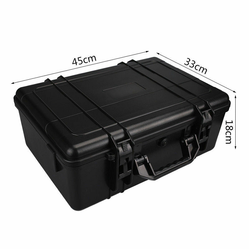 🔥Black Waterproof Hard Plastic Carry Case Camera Tool Storage Box Port ...