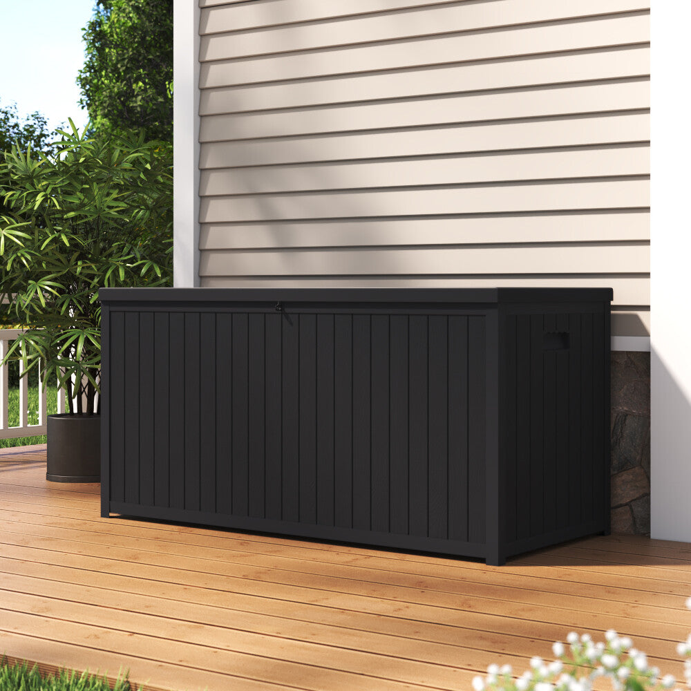 430L Outdoor Storage Box Large Patio Garden Deck Container Chest Tools ...