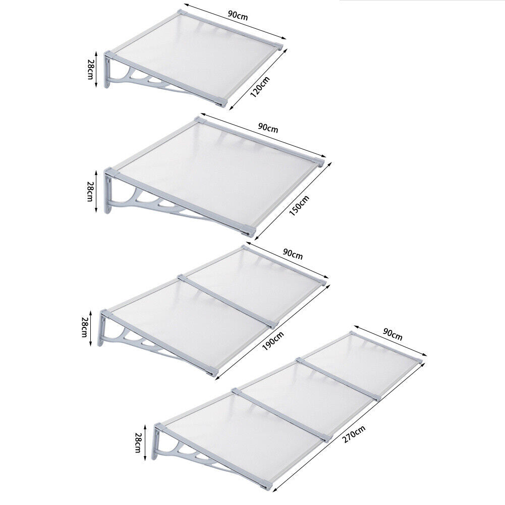 Straight Door Canopy Patio Porch Awning Window FrontBack Rain Cover Ro ...