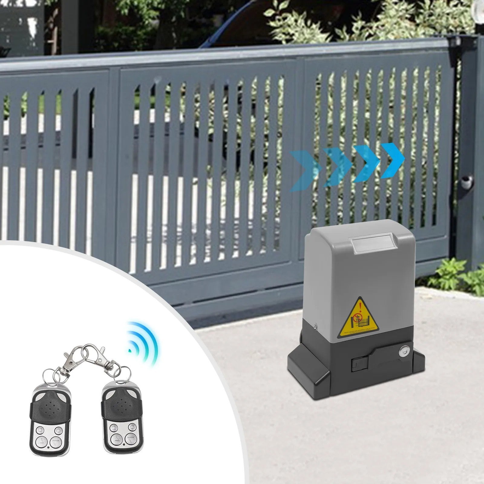 Automatic Sliding Gate Opener 370W Motor 220V Waterproof Driveway Kit ...