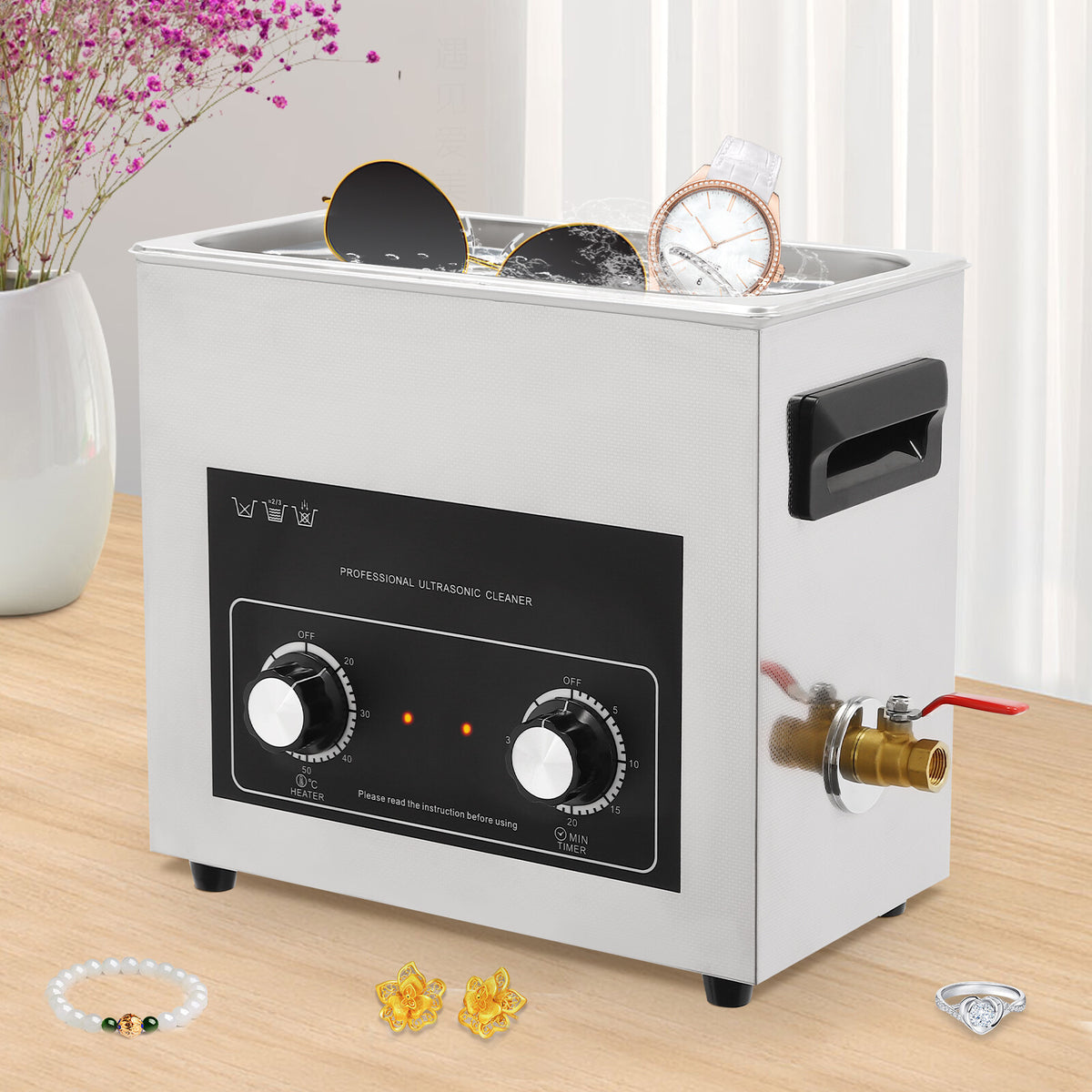 6.5L Digital Ultrasonic Cleaning Machine Stainless Steel Ultrasonic Cl ...