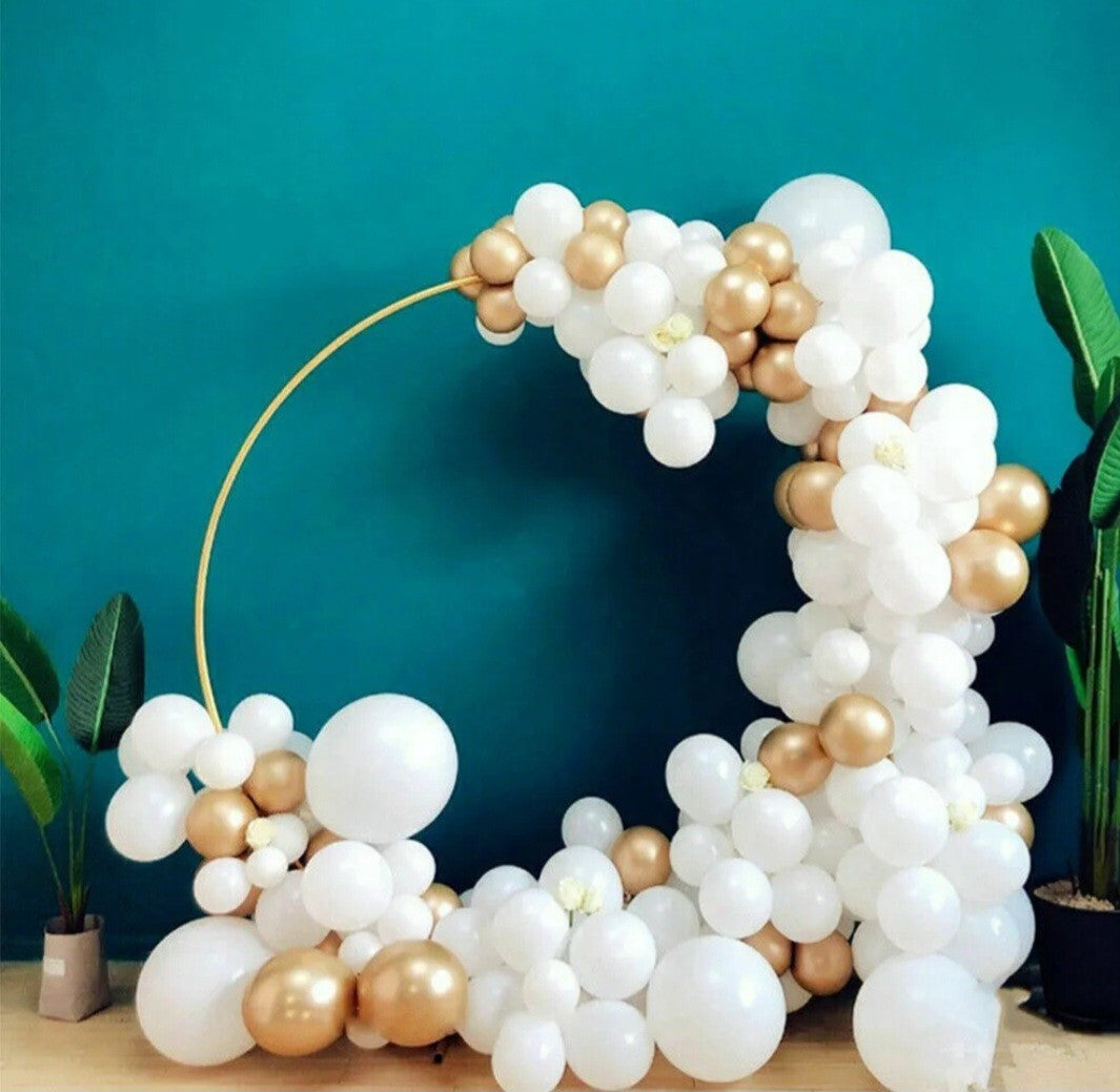 💖 LARGE 6ft ROUND MOONGATE BACKDROP HOOP GOLD RING WEDDING BALLOON EVE ...