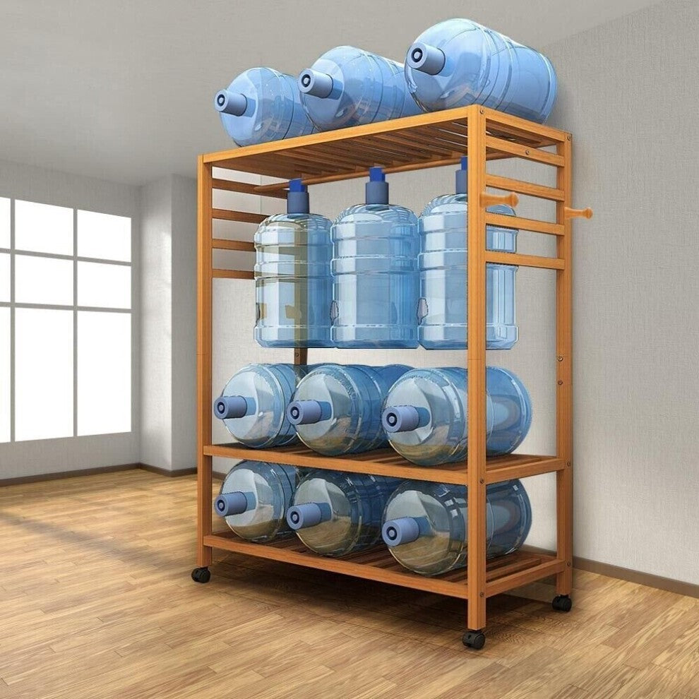 Wooden Clothes Rail Scarf Cap Hanging Garment Coat Rack Heavy Duty Rol ...