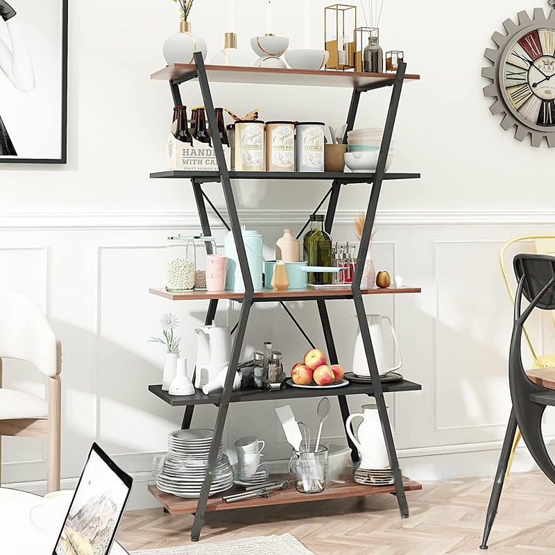 5Tier Vintage X-Shaped Shelf Bookcase Storage Rack Stand Plant Display ...