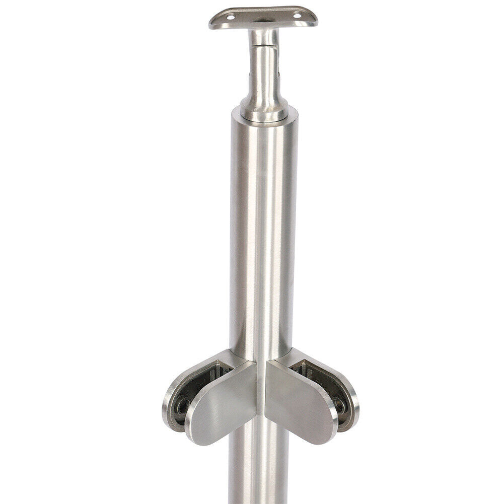 Stainless Steel Balustrade Post End/Mid/Corner Glass Bracket Holder Cl ...