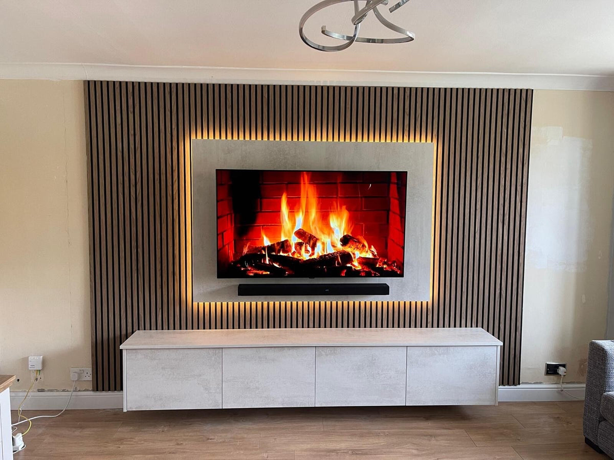 Media Wall Package With 2.4m unit and Tv Panel - Acoustic panels – Quildinc