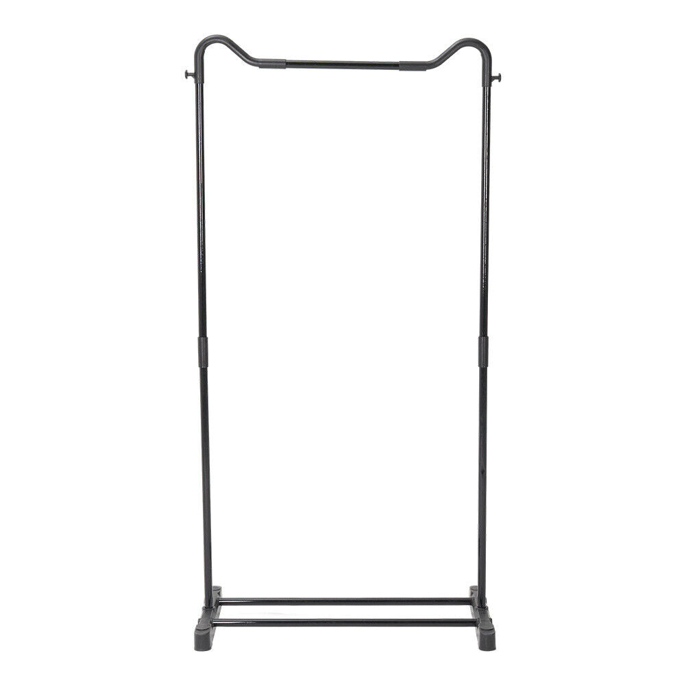 Black Metal Clothes Rail Rack Garment Stand Corner Open Wardrobe with ...