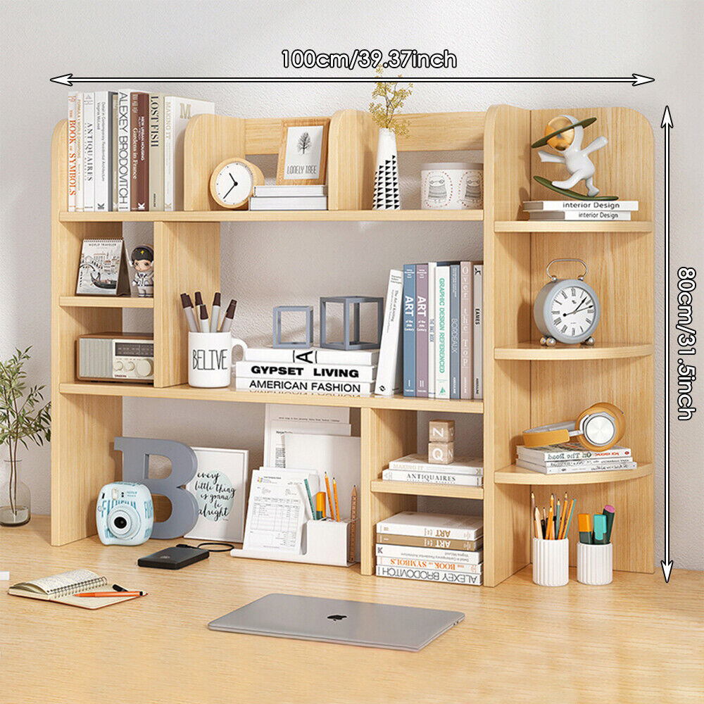 Home Bookcase Book Display Shelving Storage Wood Unit Rack Case Shelf ...