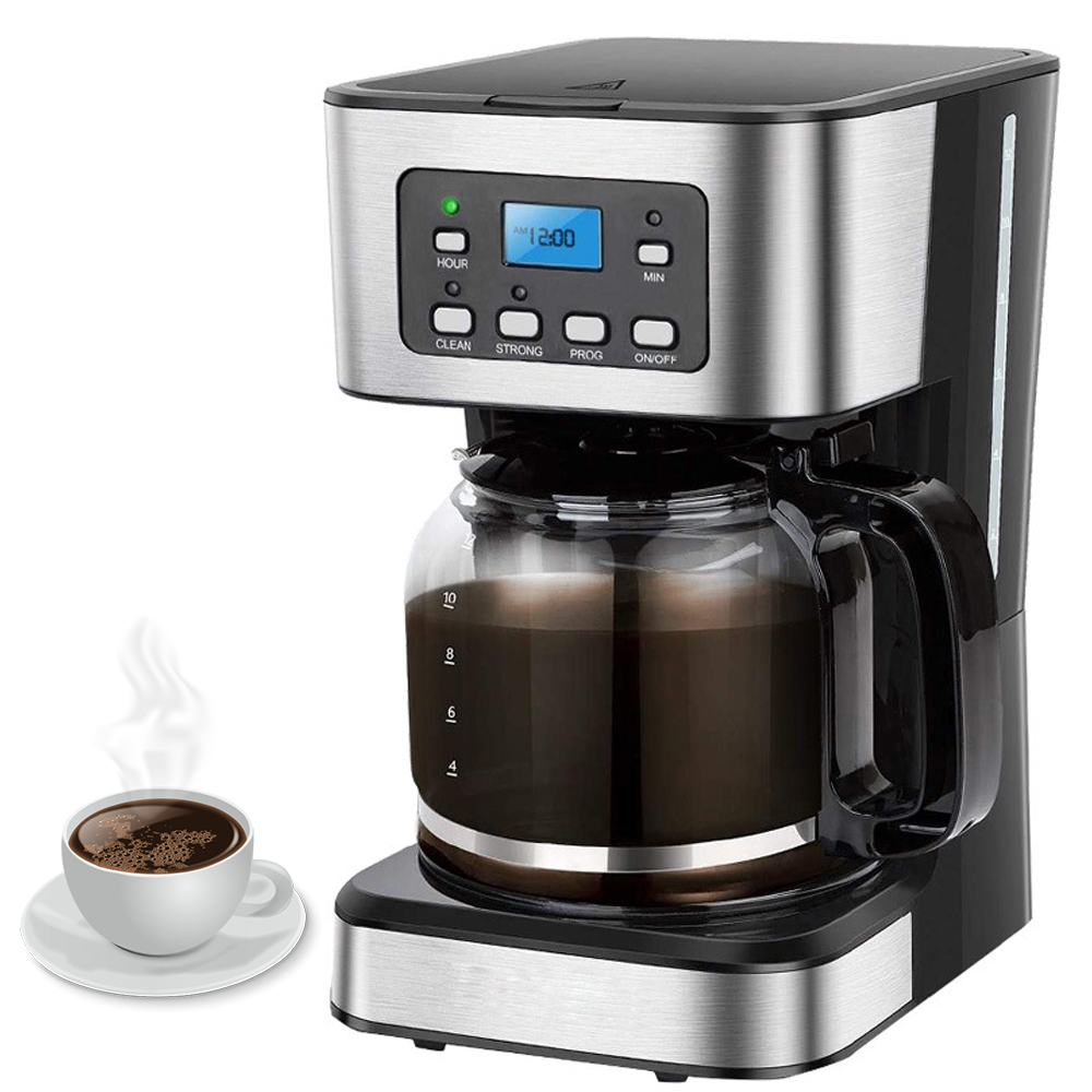 950W Filter Coffee Maker Machine 12 Cup Automatic Setting Digital Time ...