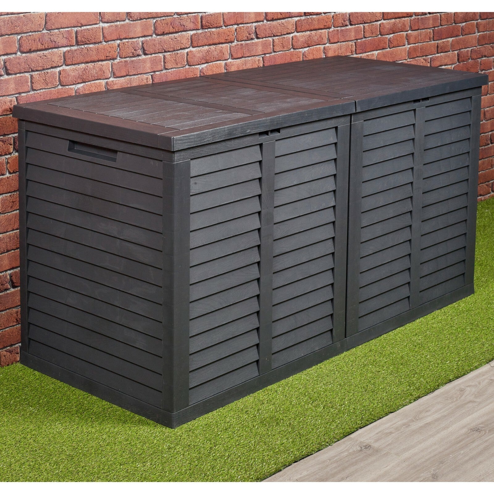 Large 750L Garden Storage Outdoor Box Plastic Utility Chest Unit Box W ...