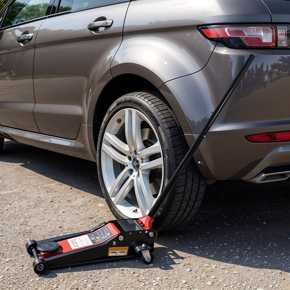 140mm-460mm Steel Trolley Jack 3 Ton Hydraulic for Van Car Caravan Flo ...