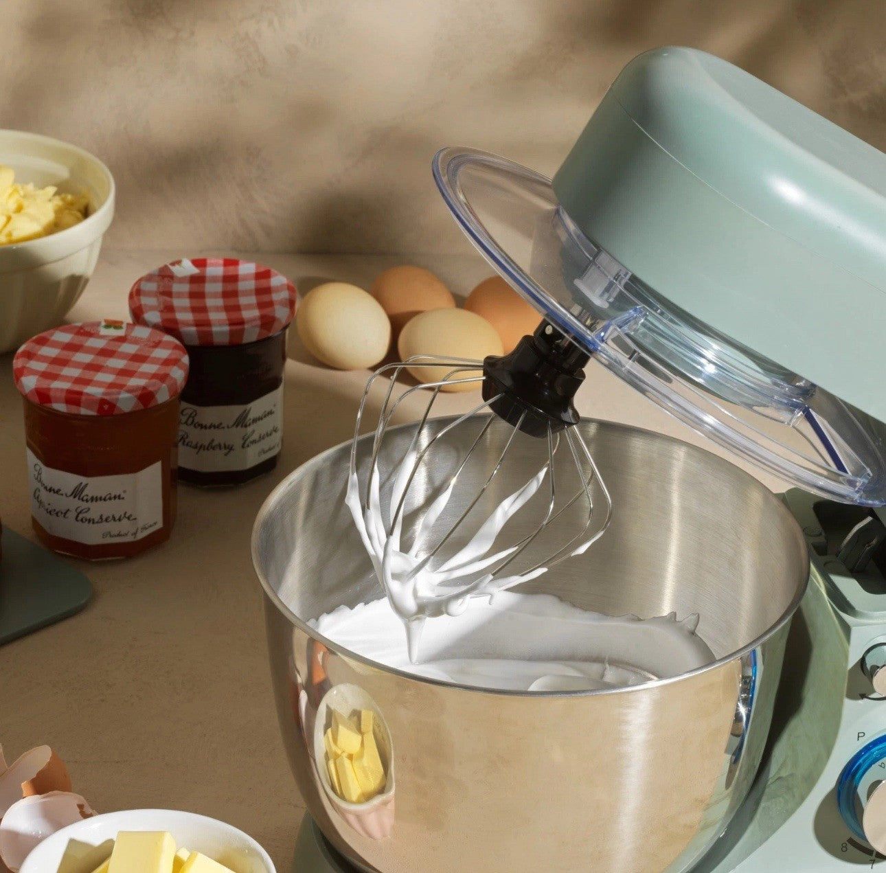 Progress Electric Stand Mixer 8 Speeds Stainless Steel 4L Bowl Go Bake ...