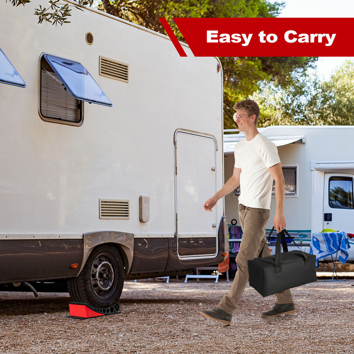 2Pack Camper Levelers Portable RV Leveling Blocks leveling System w/Ca ...