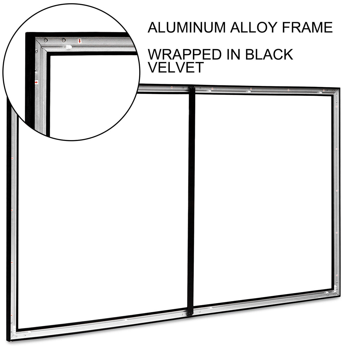 Fixed Frame 16:9100" Projector Screen Deluxe Dual Layered Home Theatre ...