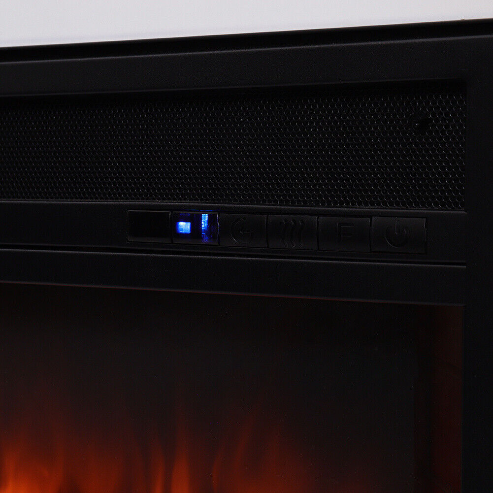 Wall/Inset Mounted 34"Insert Fires Modern Electric Fireplace Heater Co ...