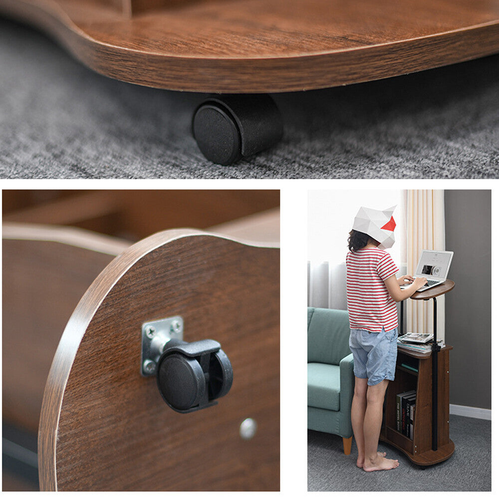 Mobile Lectern Podium Standing Height Adjustable Laptop Stand w/Wheels ...