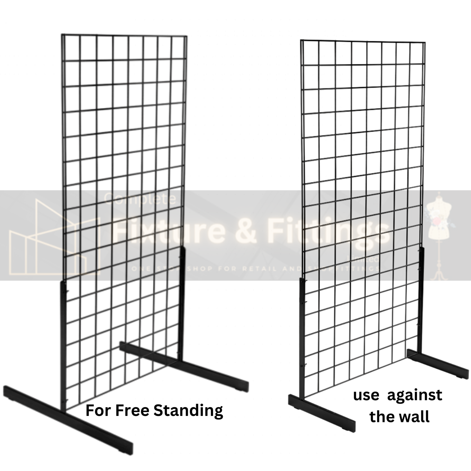 Freestanding Black Grid Panels with Legs Extra Heavy Duty Grid Meshwal ...
