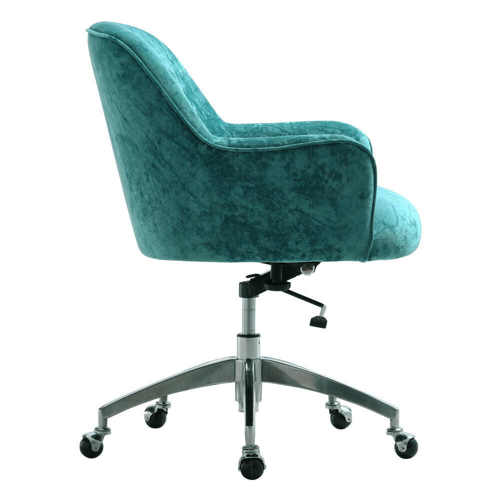 Crushed Mint Green Velvet Office Chair Swivel With Wheel for Home/Mett ...