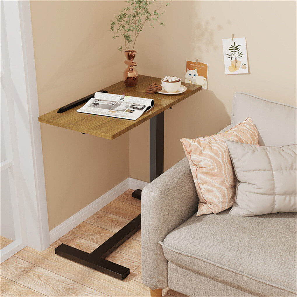 Mobile Tilting Overbed Bedside Desk Adjustable Laptop Cart with Embedd ...