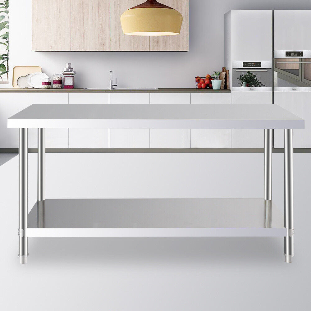 Stainless Steel Commercial Catering Table Work Bench Food Prep Kitchen ...