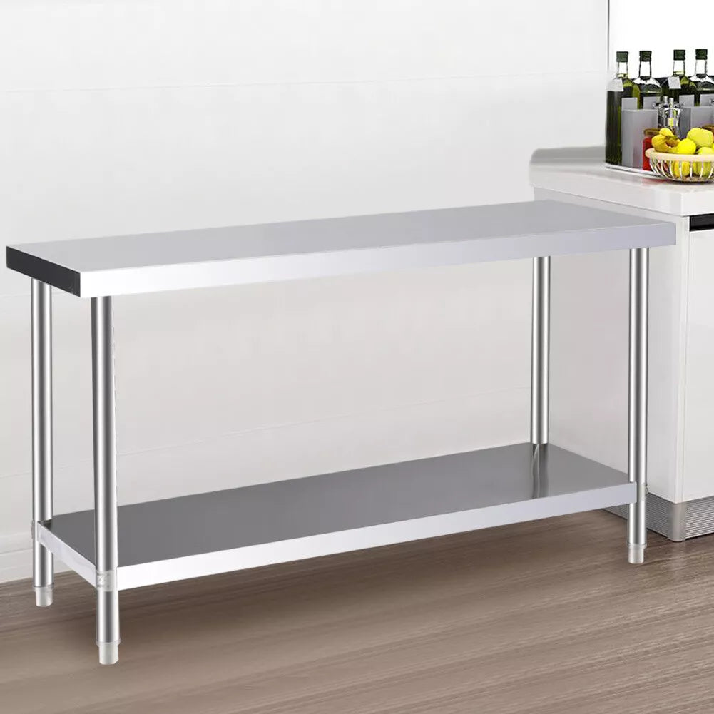 Commercial Catering Work Top Table Stainless Steel Bench Kitchen Food ...