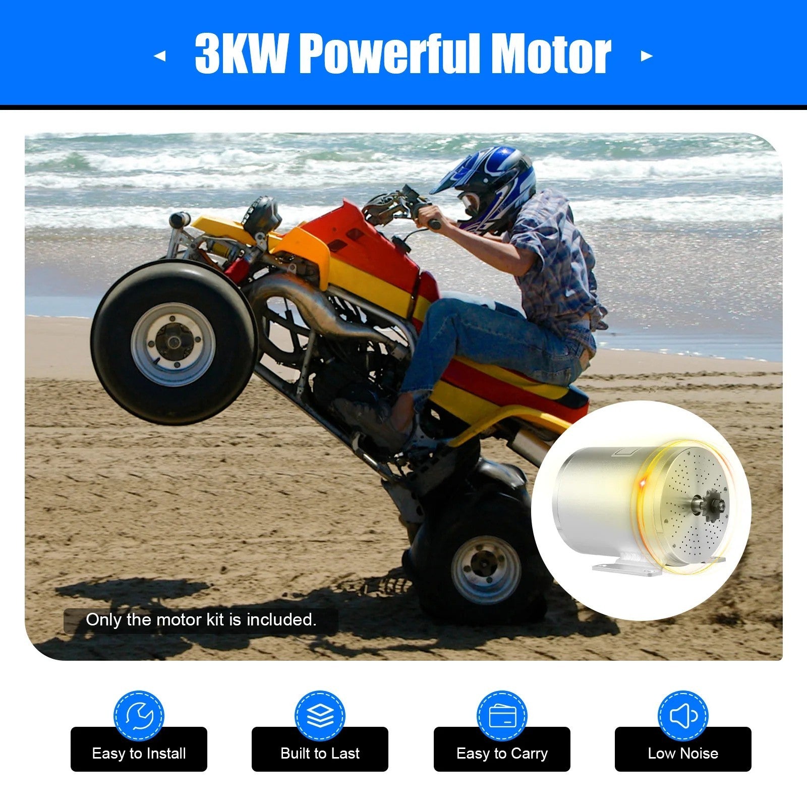48-72V 3KW Brushless Motor Conversion Kit for Electric Motorcycle Scoo ...