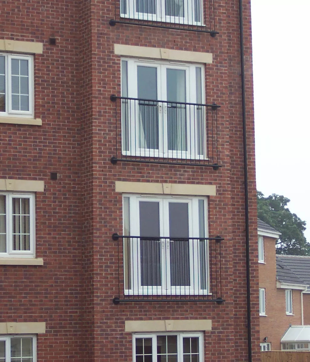 Juliet balcony balustrade - Window guard railing - Wrought iron steel ...