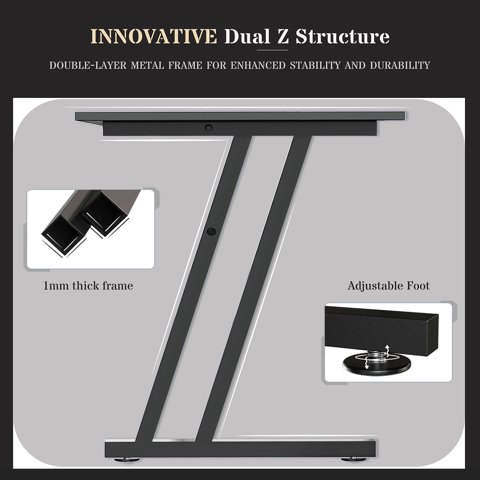 Gaming Desk Corner Desk L Shaped Computer Desk with Two Monitor Stand ...
