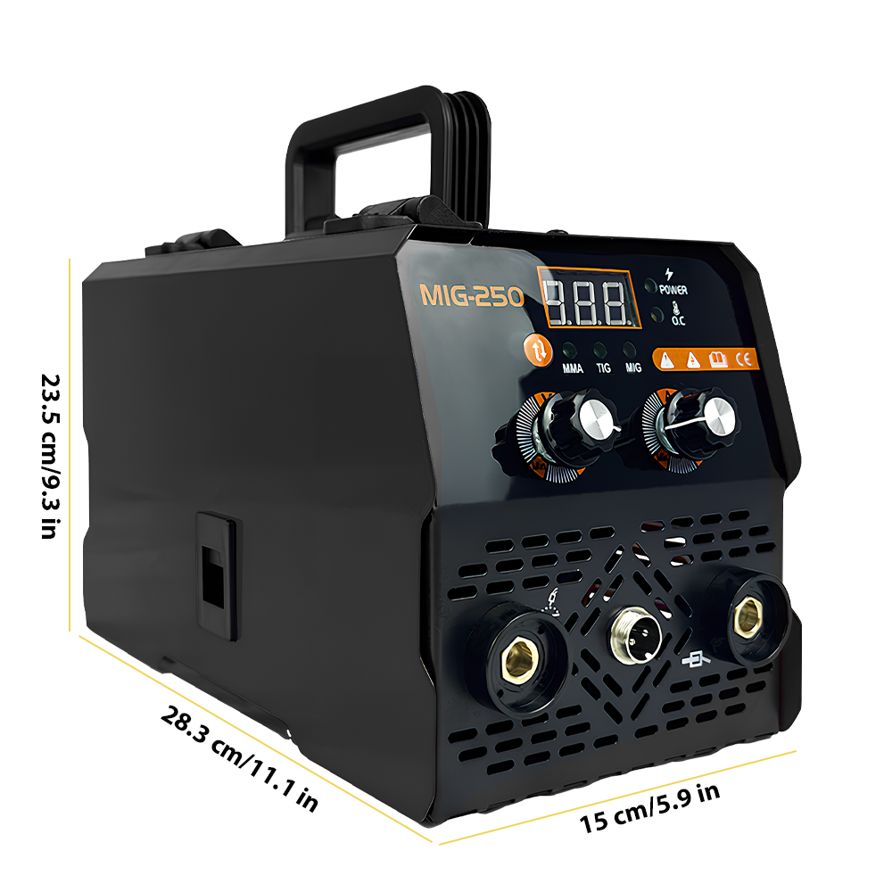 3 IN 1 LED MIG Welder Machine Gasless/Gas 250A 220V Inverter MIG TIG W ...
