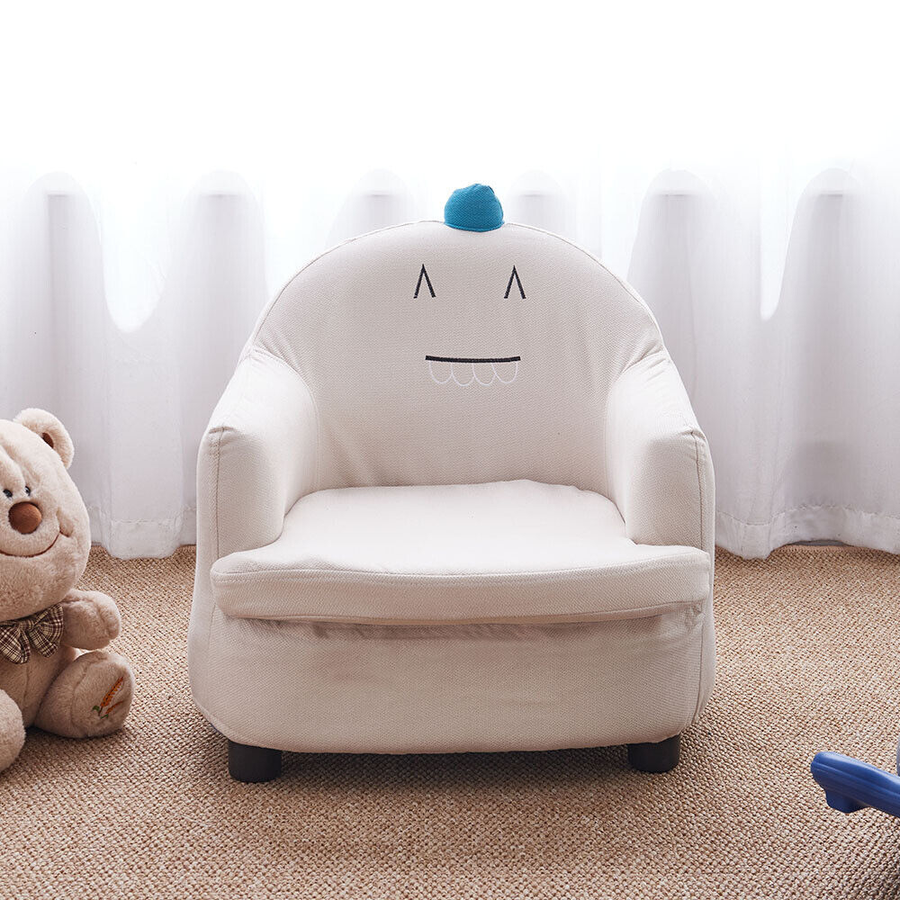 Kids Mini Sofa Children Armchair Linen Seating Chair Bedroom Playroom ...
