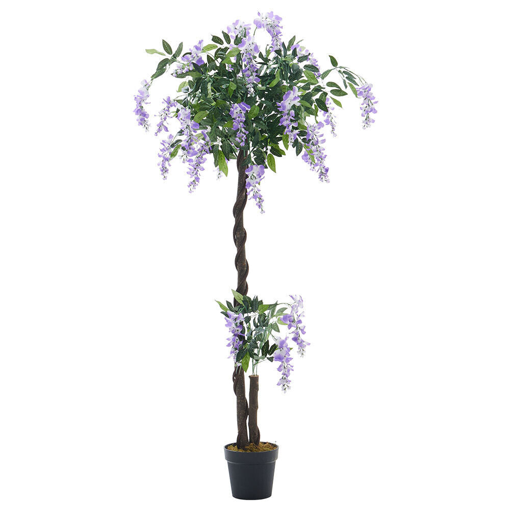 6ft Large Artificial Wisteria Flower Tree House Plant Indoor Outdoor H ...