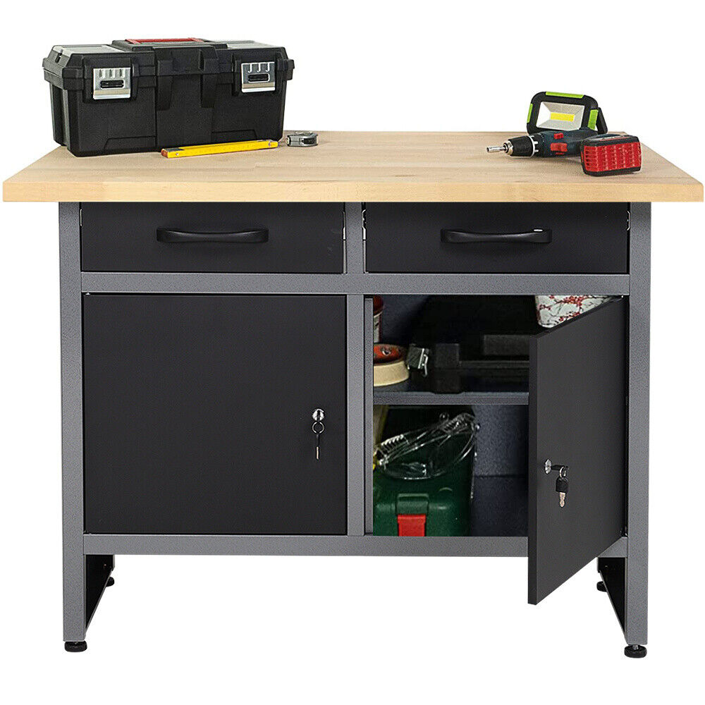 Feestanding Tool Box Shelf Cabinet Storage Drawer Metal Chest Garage W ...